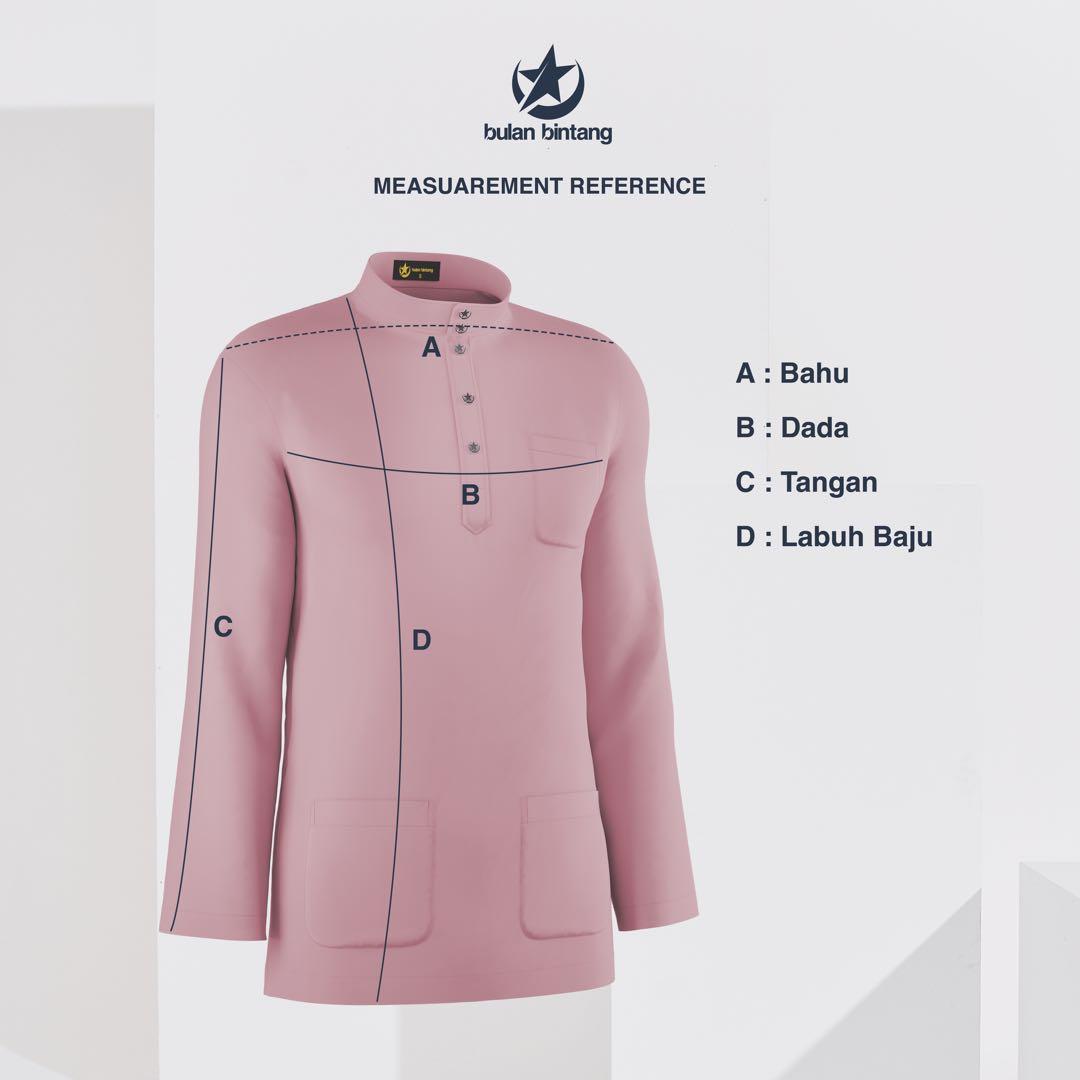 Baju Melayu Slim Fit - Powder Blue - Bulan Bintang Malaysia