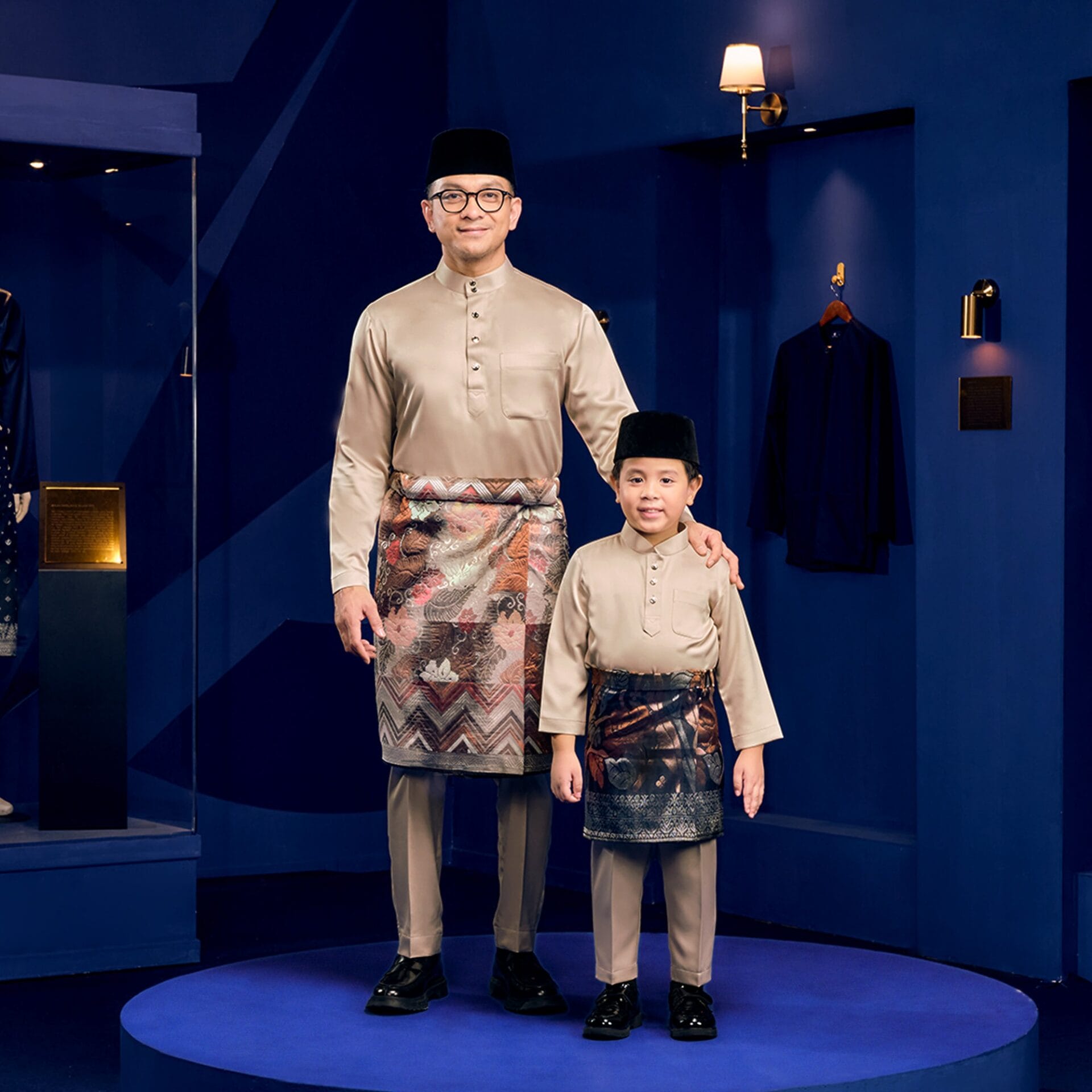 Baju Melayu Slim Fit - Ash Brown - Bulan Bintang Malaysia